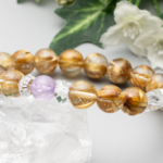 コラボブレスレット ルチル小② φ9mm ～ 吉祥寺の天然石販売の「elfhame（エルフェイム）」(25-kae-B-002)